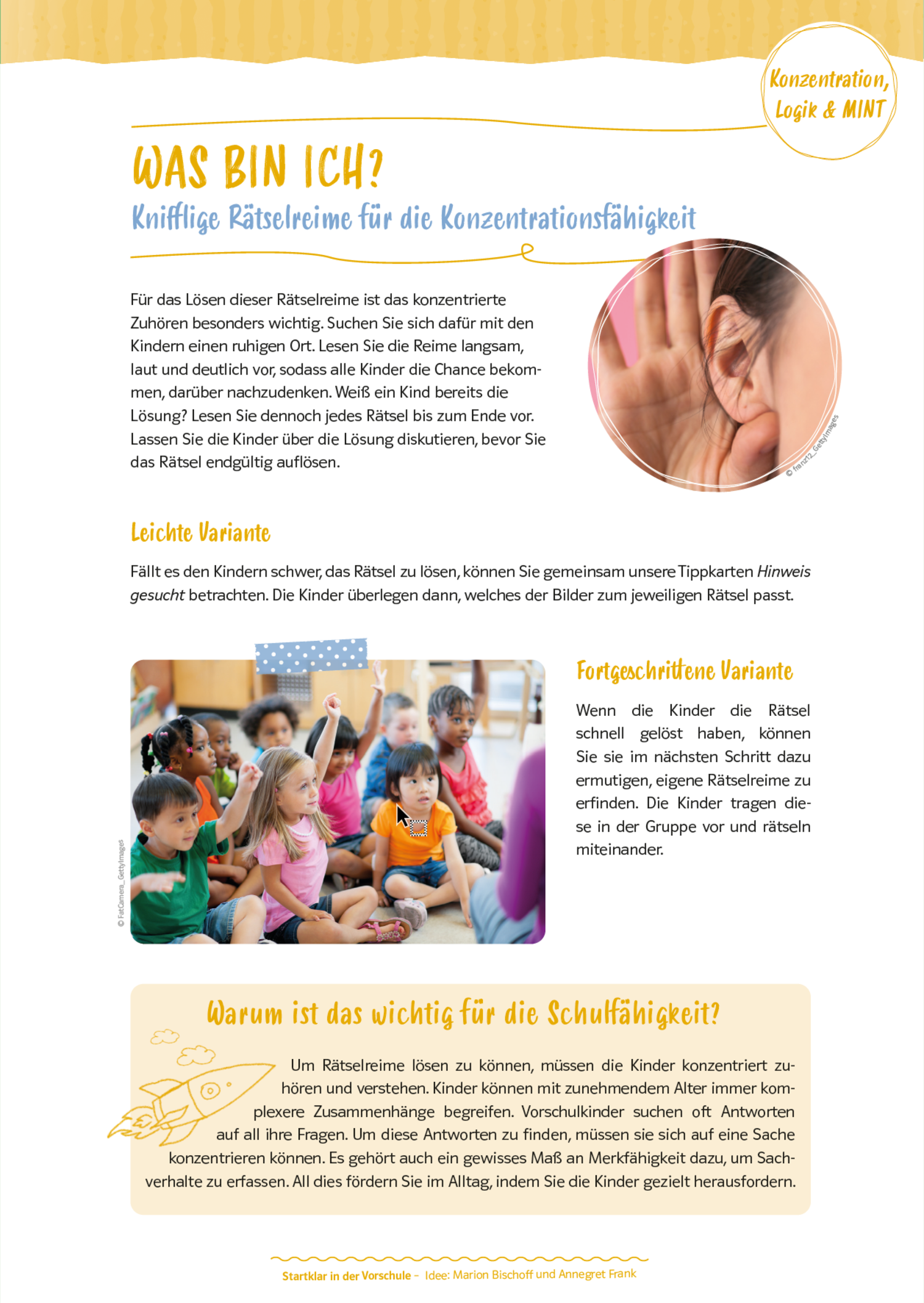 Startklar in der Vorschule – Übungen & Praxisideen für das letzte Kita-Jahr - Klett Kita